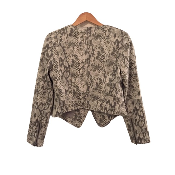 Cache | Jackets & Coats | Cache Snake Skin Faux Leather Moto Jacket ...